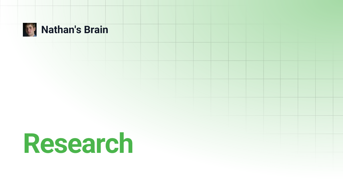 Research | Nathan's Brain